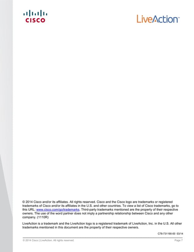 LiveAction: Visualization, Management, and Control for Cisco IWAN | PDF | Computer Networking ...