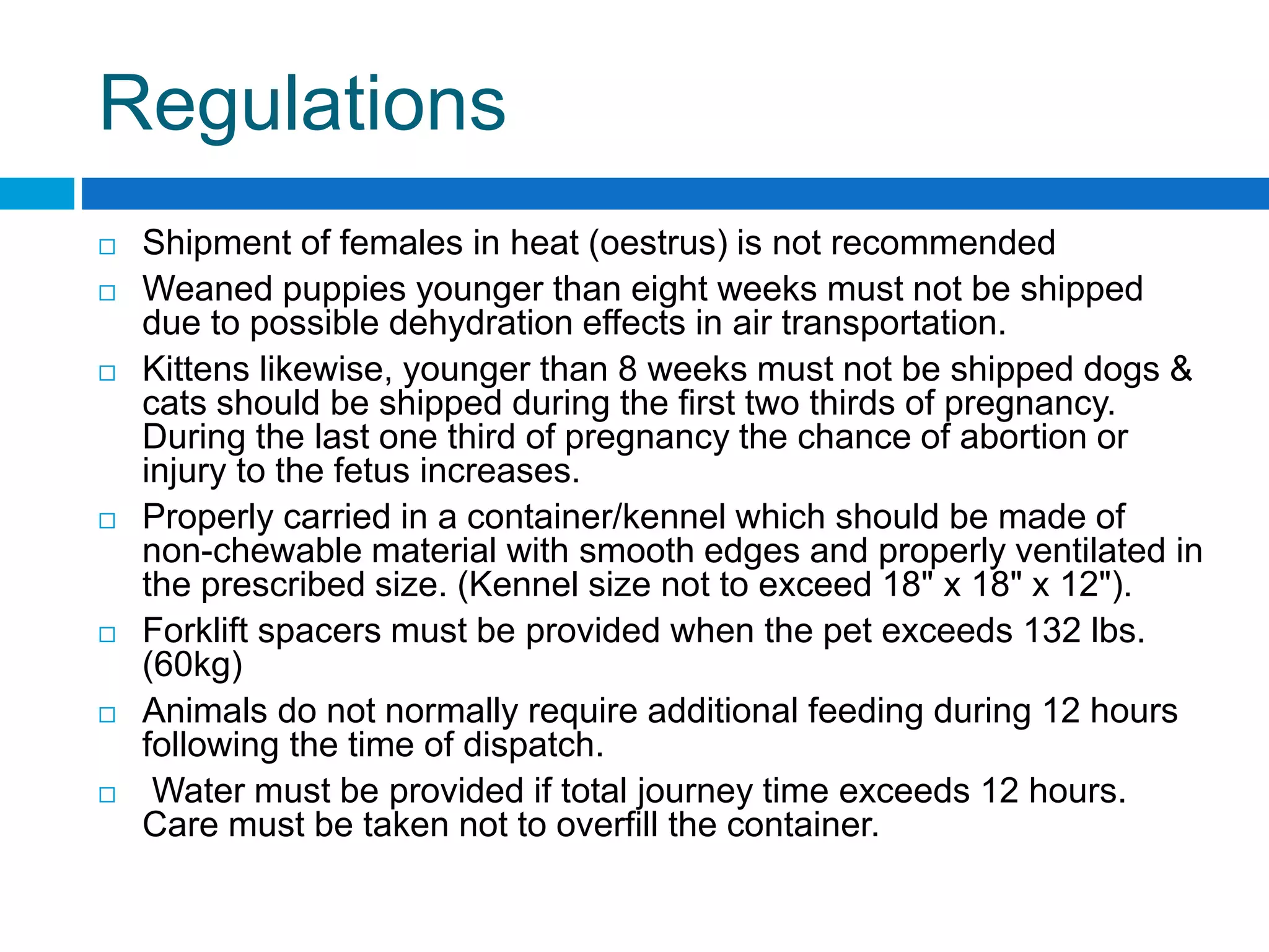 Live animals regulations | PPTX