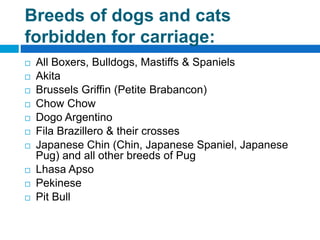 Live animals regulations | PPTX