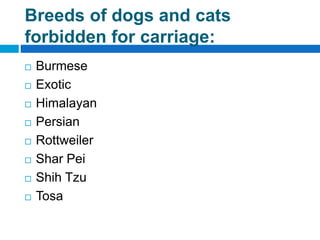 Live animals regulations | PPTX