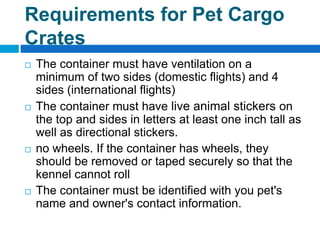 Live animals regulations | PPTX