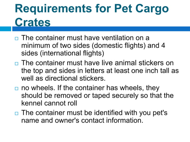 Live animals regulations | PPTX