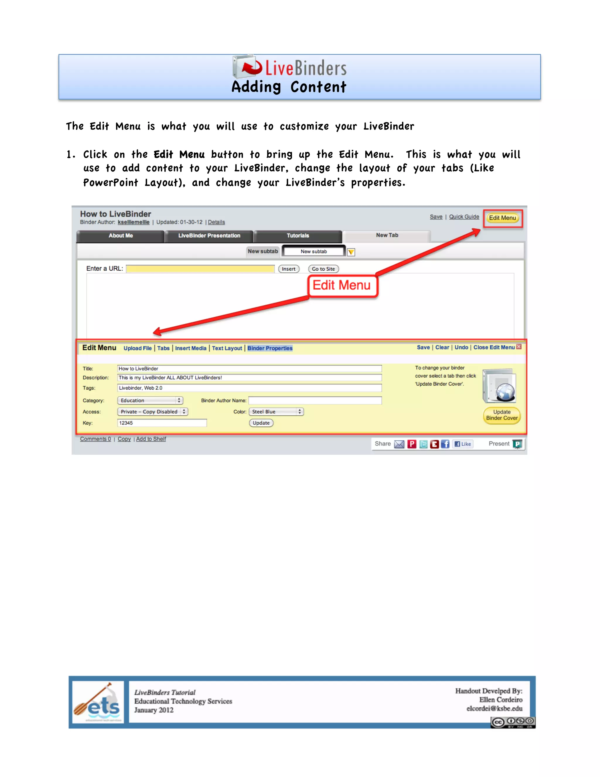 LiveBinders Tutorial | PDF