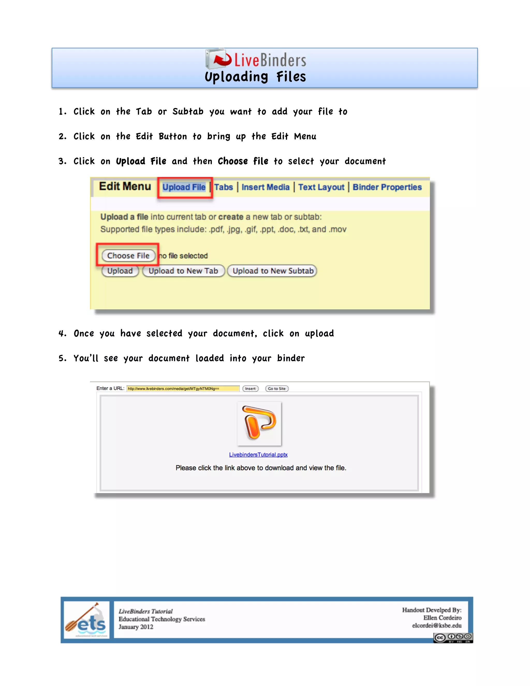 LiveBinders Tutorial | PDF