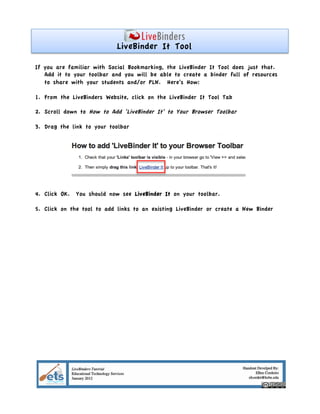 LiveBinders Tutorial | PDF