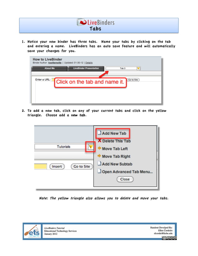 LiveBinders Tutorial | PDF