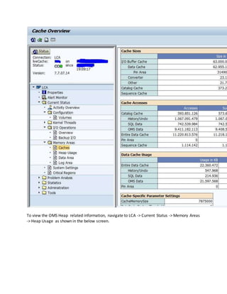 Live cache monitoring | DOCX | Databases | Computer Software and Applications