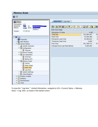 Live cache monitoring | DOCX | Databases | Computer Software and Applications