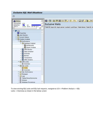 Live cache monitoring | DOCX | Databases | Computer Software and Applications