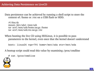 Recipe of a linux Live CD (archived) | PDF