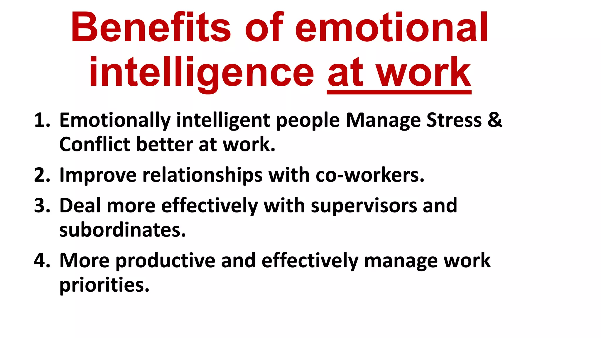 Emotional Intelligence in the Workplace by Gina Willoughby | PPTX