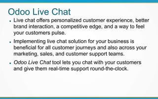 Live chat in odoo | PPT