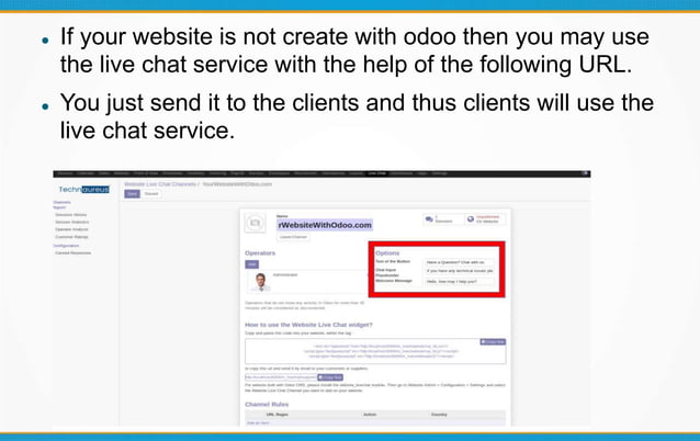 Live chat in odoo | PPT