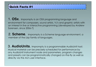 Livecoding with impromptu | PDF