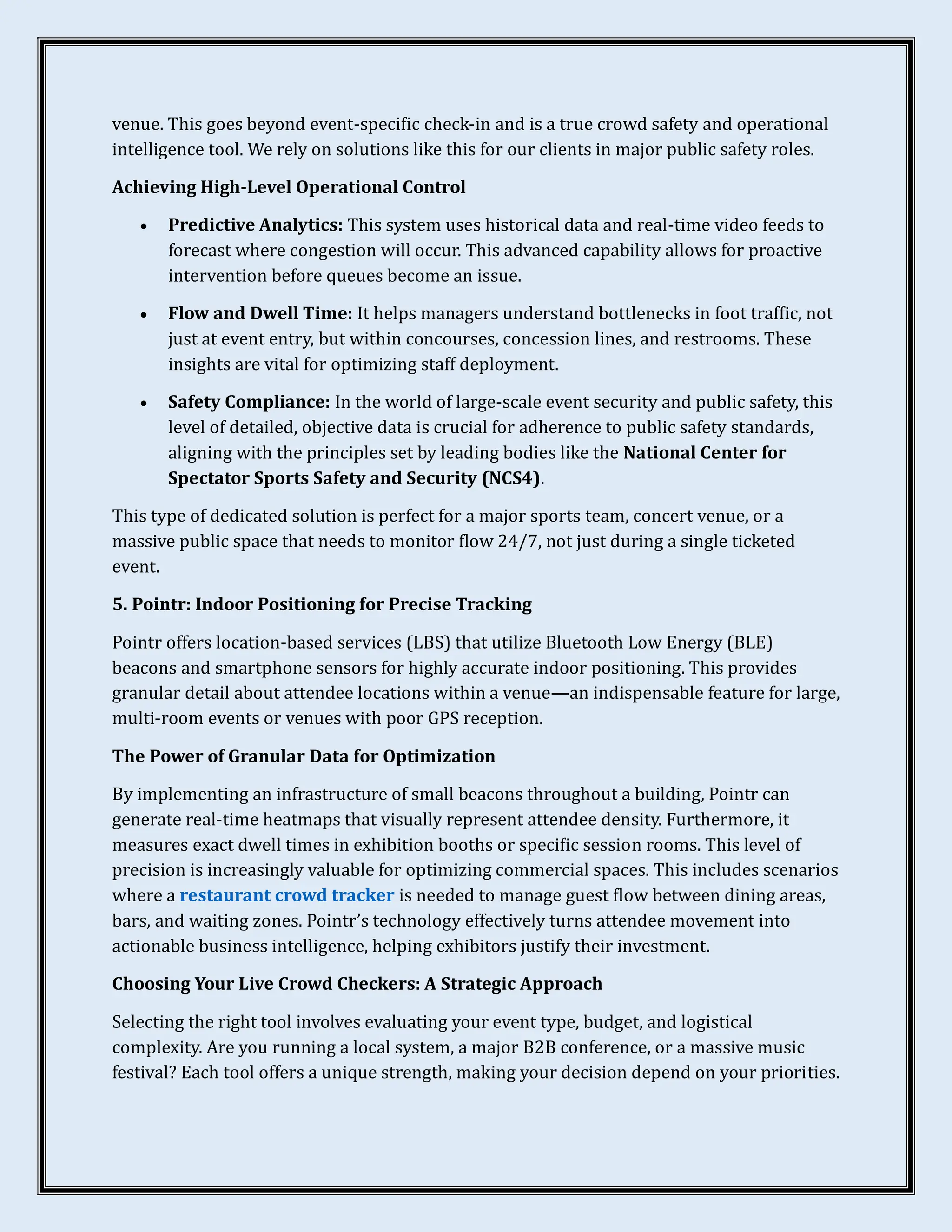 Live Crowd Checkers for Event Planning: Optimize Safety and Flow | PDF