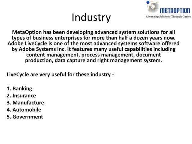 MetaOption Live cycle | PPT