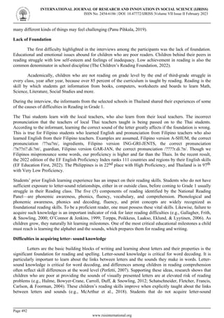 Lived Experiences of Filipino Teachers Teaching Foundational English ...