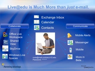 Live@edu + Dreamspark + MSDNAA | PPT