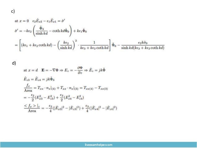 Continuum Electromechanics Exam Help | PPT
