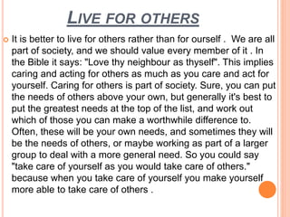 Live for others | PPTX