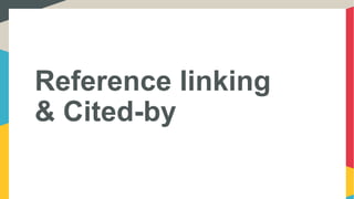 Reference linking and Cited-by | PPT