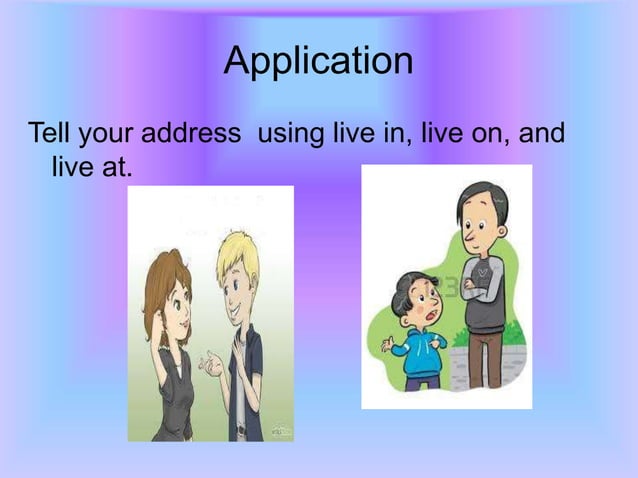 Live in, live on and live at | PPTX