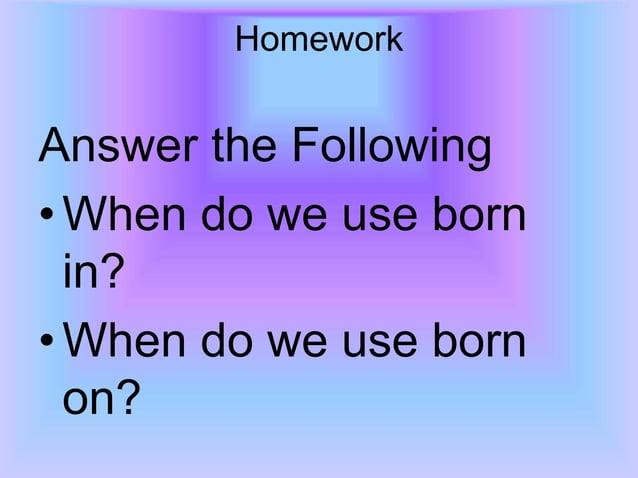 Live in, live on and live at | PPTX