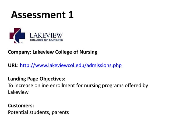 Live Landing Page Assessment | PPT
