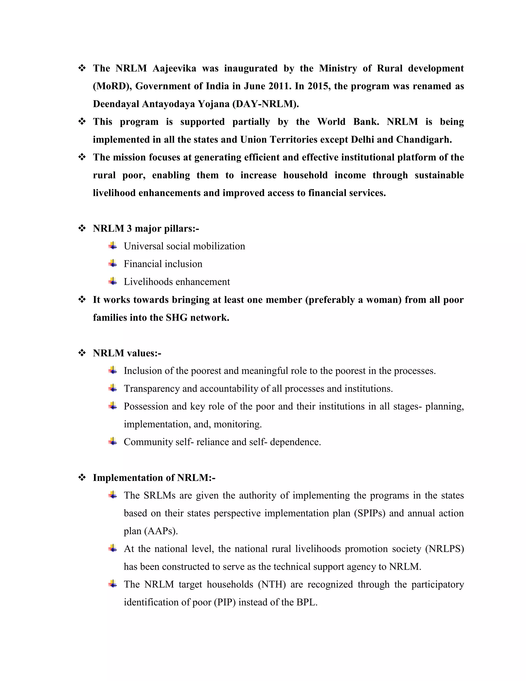 NRLM livelihood promotion strategy | PDF