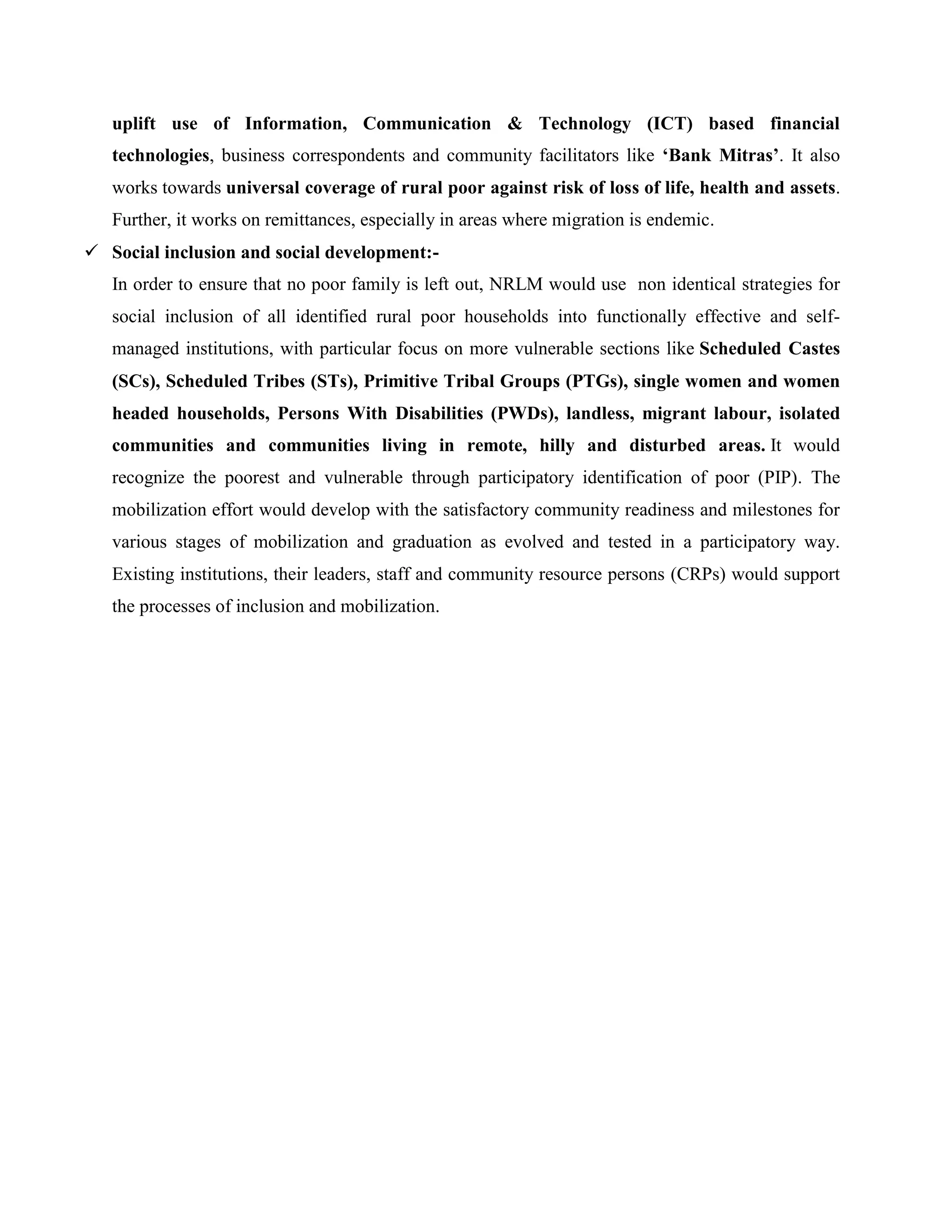 NRLM livelihood promotion strategy | PDF