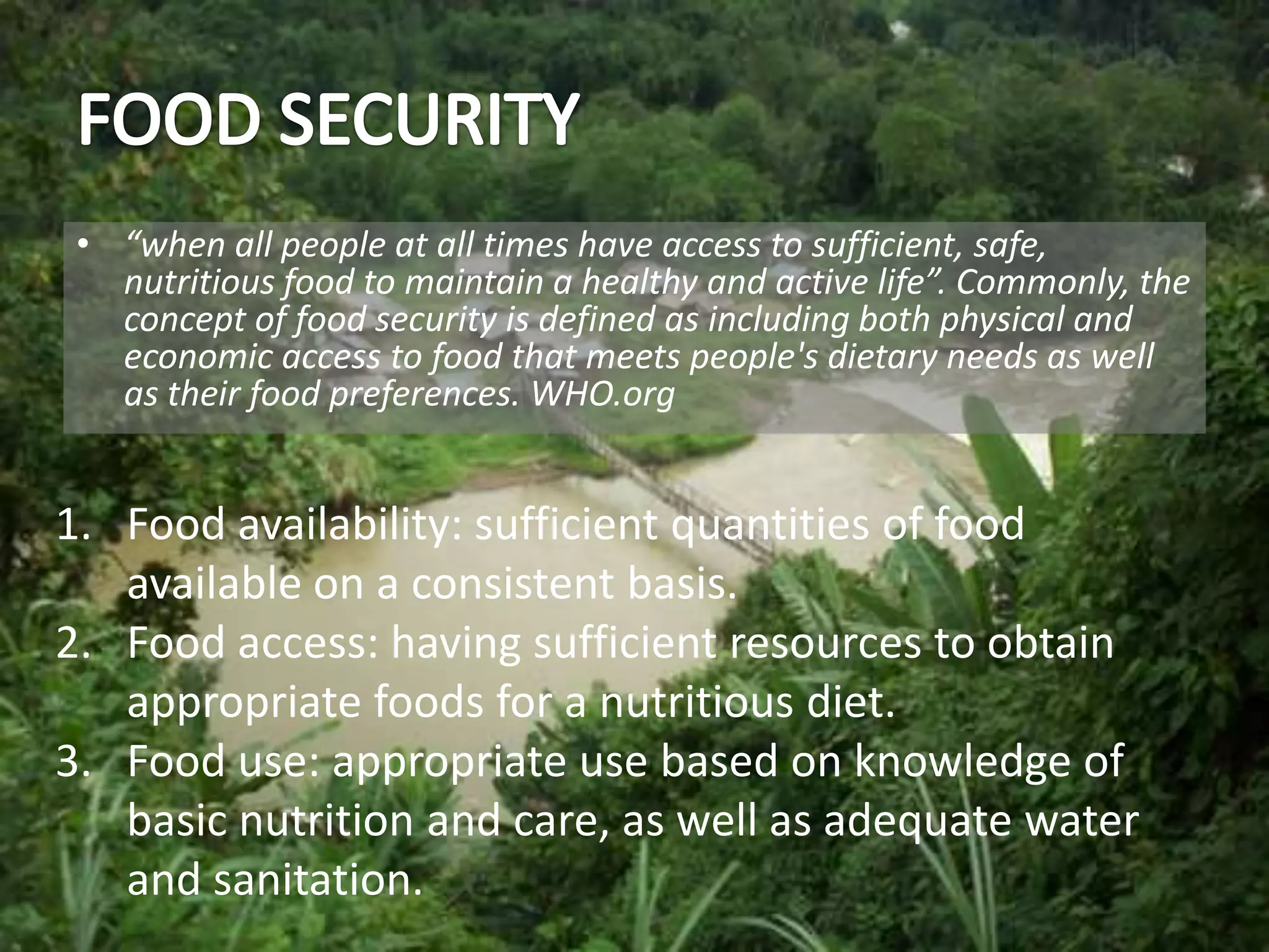 Livelihood and food security | PPTX