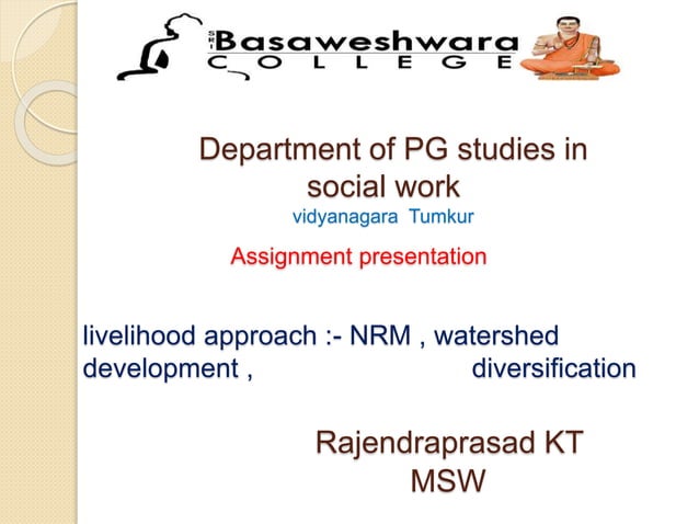 Livelihood approach ppt | PPTX | Science