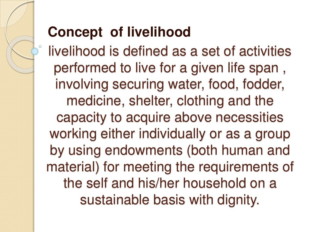 Livelihood approach ppt