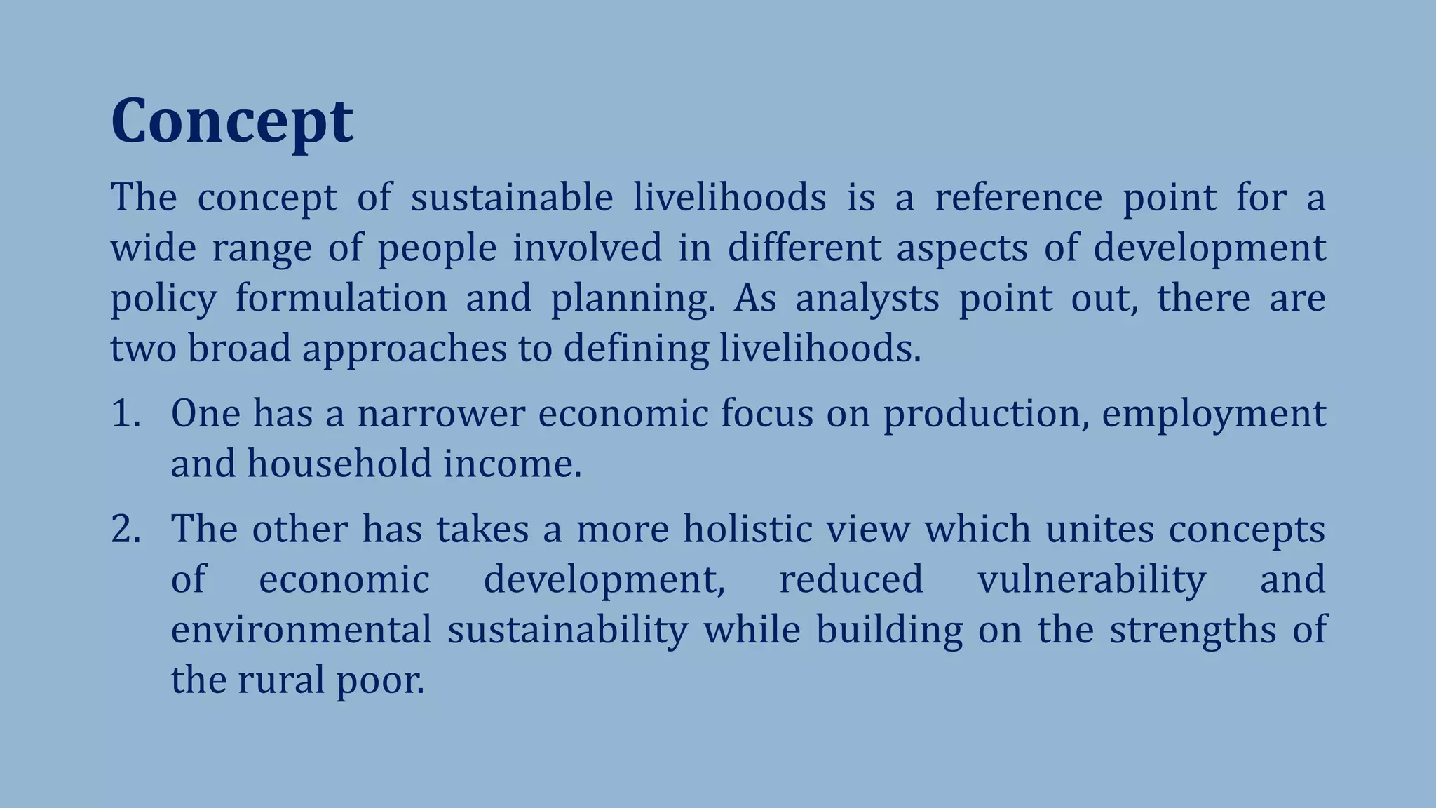 Livelihood framework | PPTX