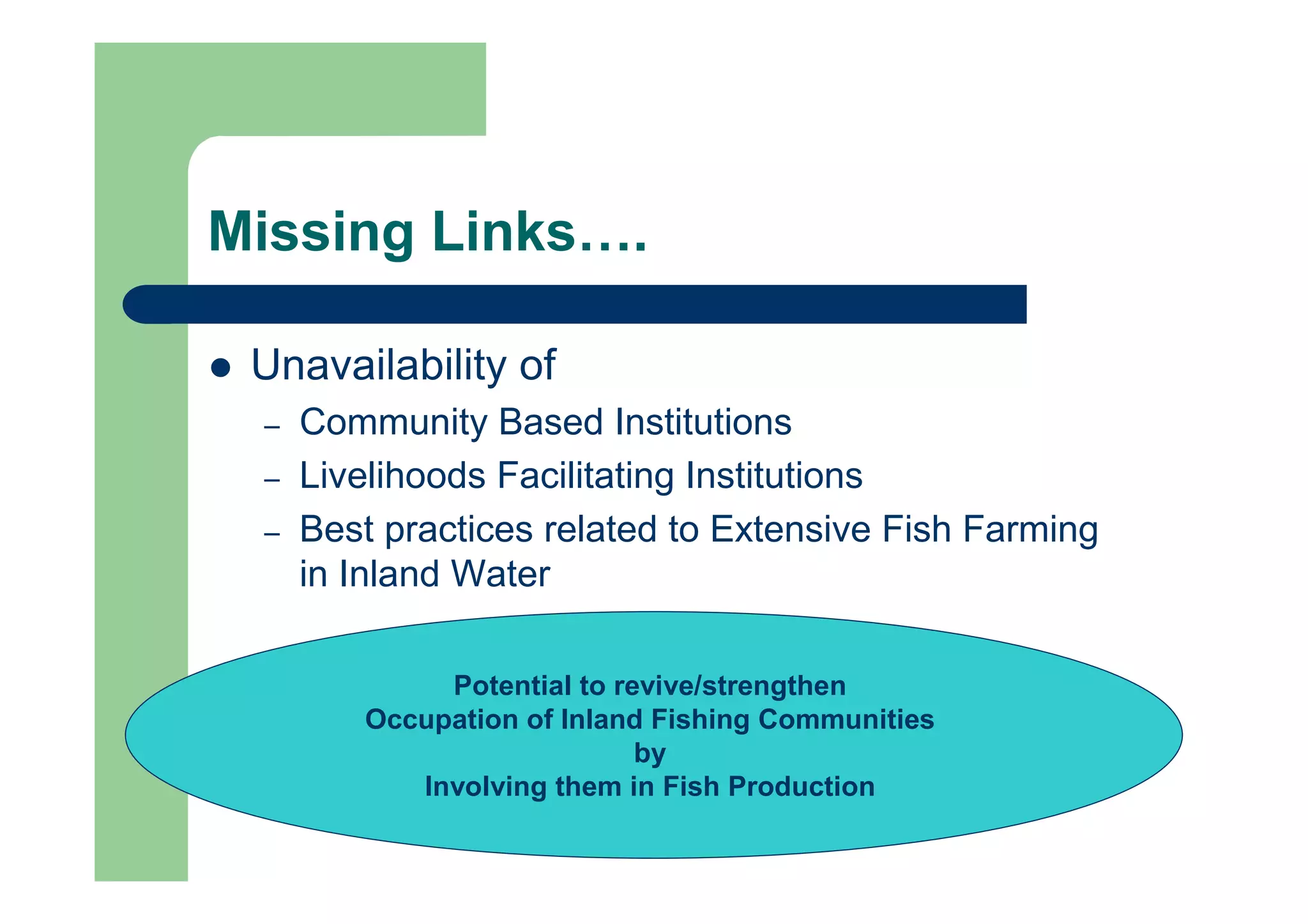 Livelihoods & Inland Fish Cultivation in India 011208 | PDF