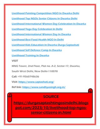Livelihood Top NGOs Senior Citizens In Dwarka Delhi.pdf
