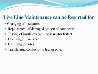 Live line maintenance in power sector | PPTX