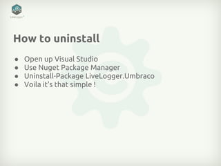 Live logger for Umbraco | PPT