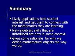 Lively Applications in Precalculus | PPT