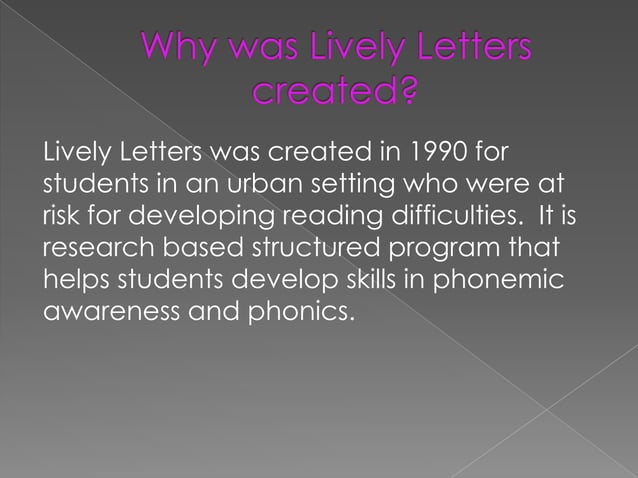 Lively letters powerpoint | PPTX