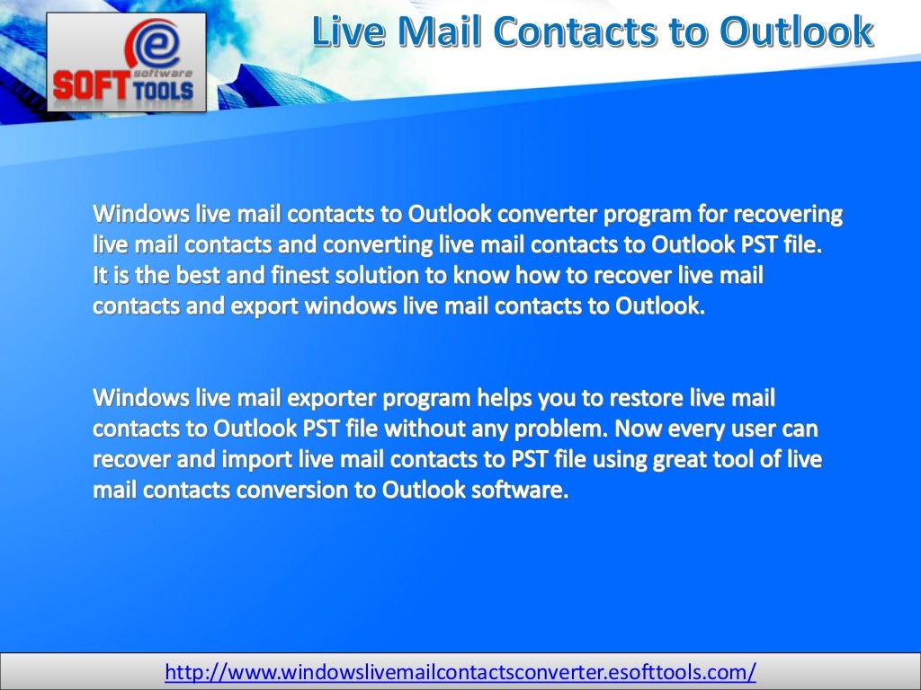 Live Mail Contacts To Outlook Exporter live-mail-contacts-to-outlook-exporter
