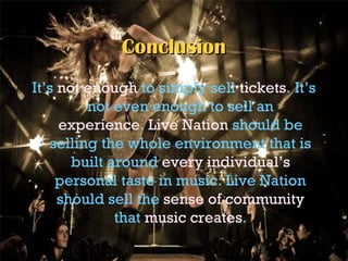 Live Nation Digital Strategy | PPT | Business | Business and Finance