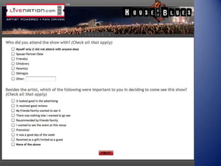 Live Nation Concert Questionnaire | PPTX
