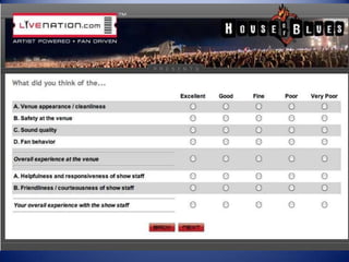 Live Nation Concert Questionnaire | PPTX