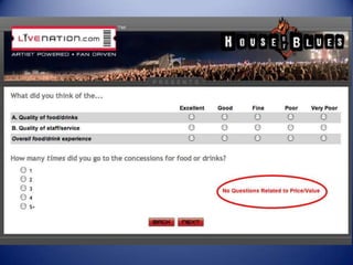 Live Nation Concert Questionnaire | PPTX