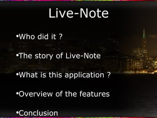 Live-Note | PPT | Computer Software and Applications | Computing
