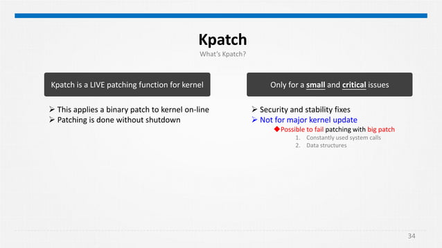 淺談 Live patching technology | PPT