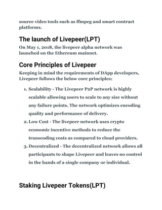 Livepeer staking guide | PDF