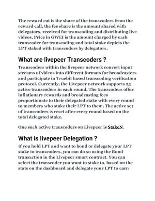 Livepeer staking guide | PDF