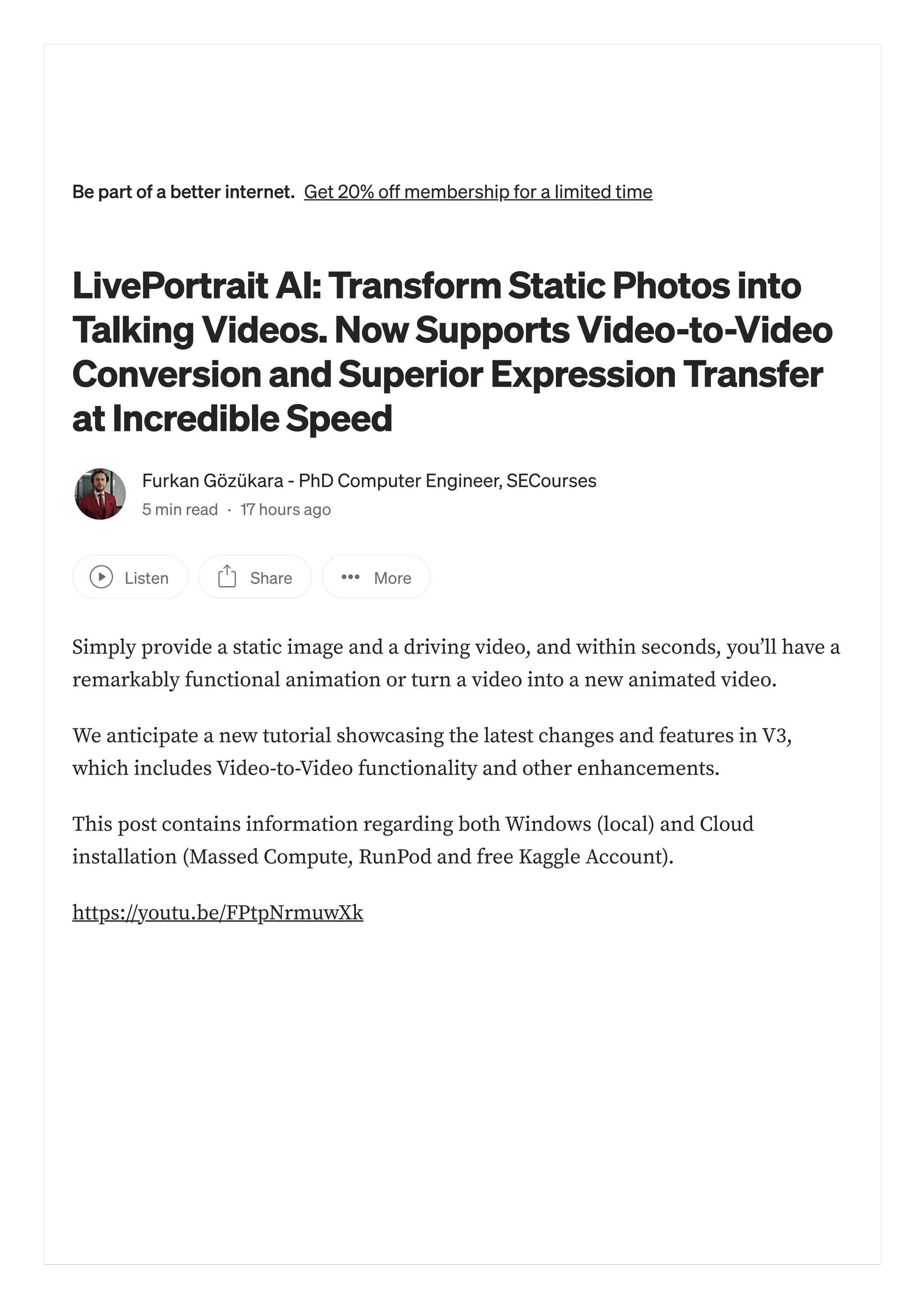 LivePortrait AI: Transform Static Photos into Talking Videos. Now ...